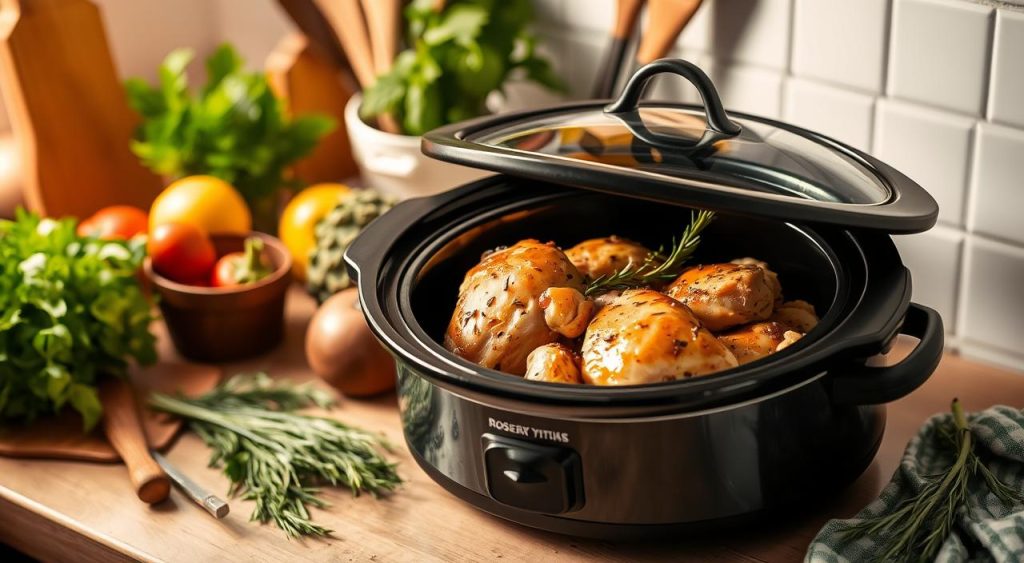 Easy Chicken Thighs Rosemary Crock Pot Recipe